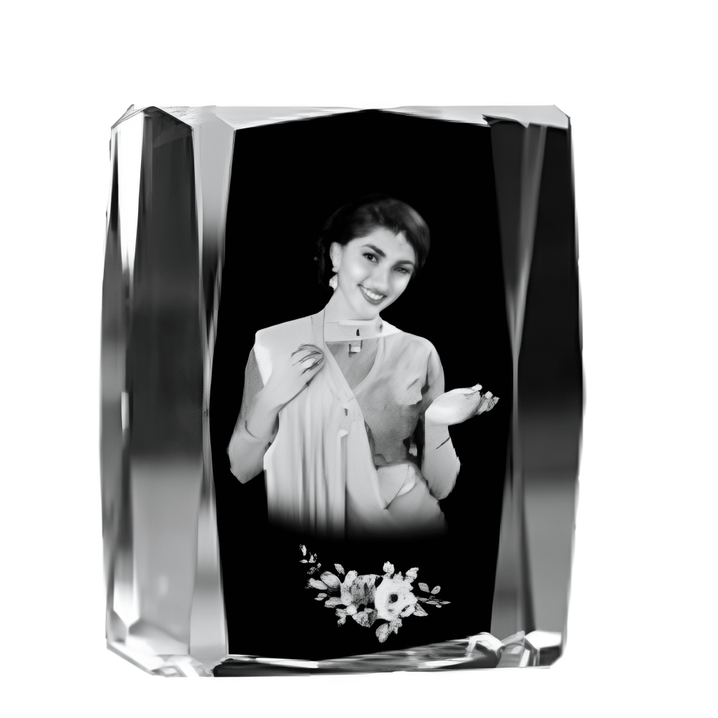 BC 173 Crystal Faced Cube - Blue Crystal